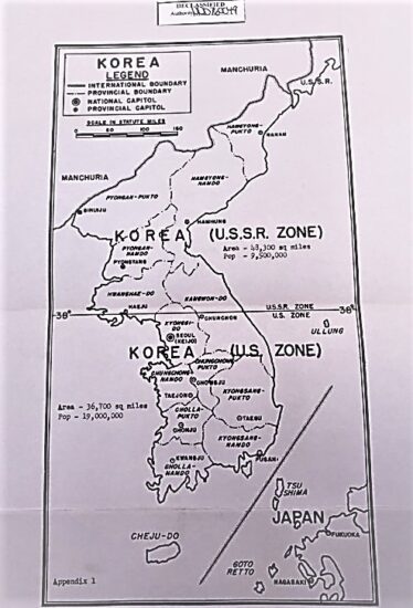 Noted: The origin of the 38th parallel division of Korea - the map ...